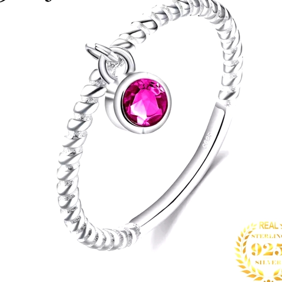 Jewelry | New S 925 Sterling Silver Ruby Ring 7 | Poshmark